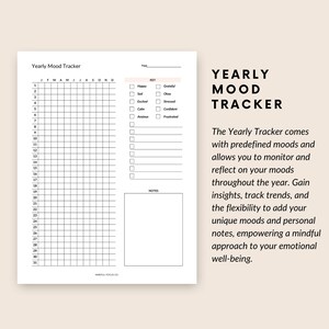Printable Mood Tracker, Mood Journal, Daily Mood Tracker, Mood Tracker ...