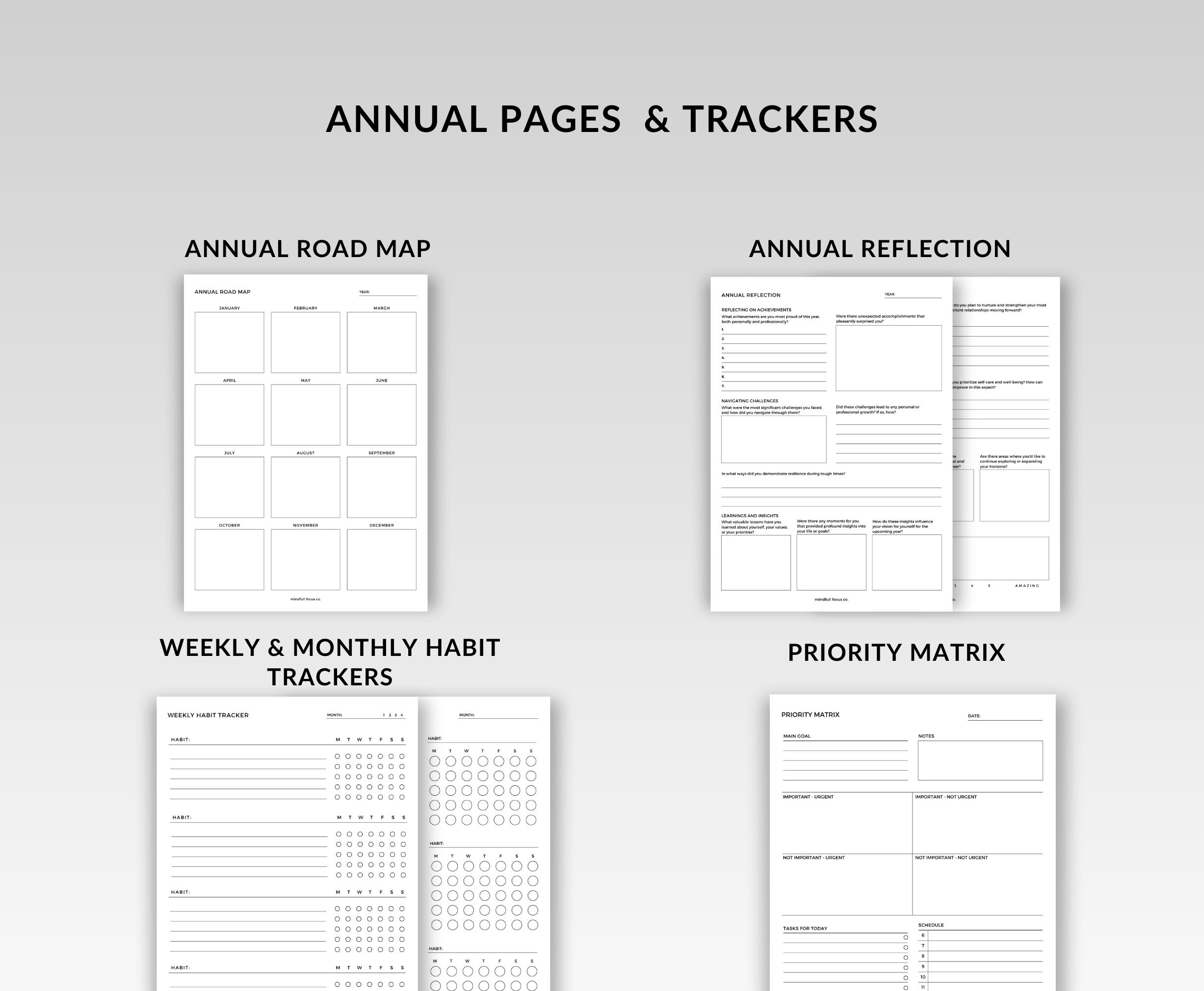 Printable Goal Planner, Productivity Printable, Planner Set, Daily ...