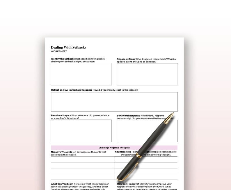 Limiting Beliefs Worksheet, Self Therapy, Mental Health, Personal ...