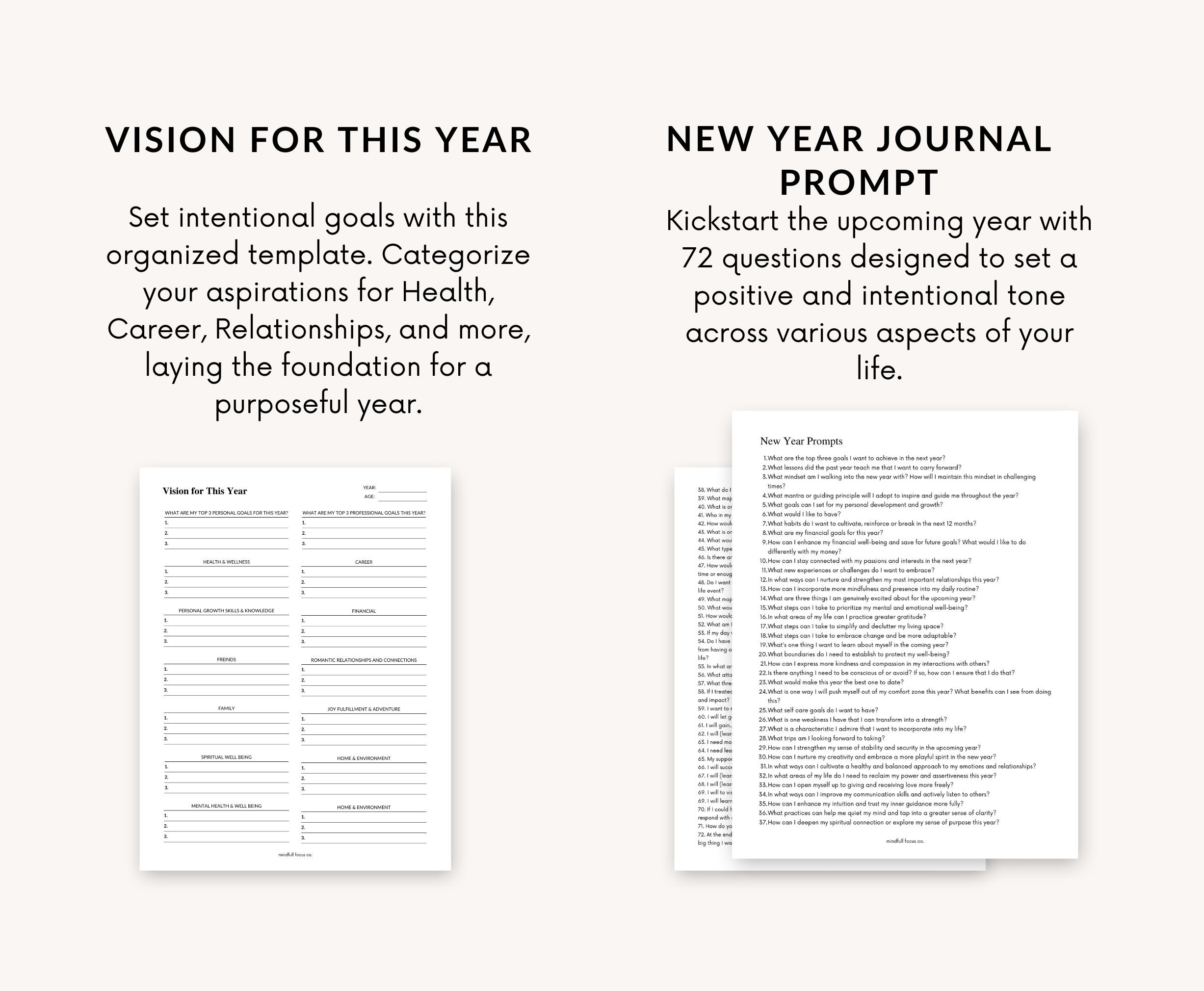 Yearly Review End of Year Reflection New Year Resolution - Etsy Australia