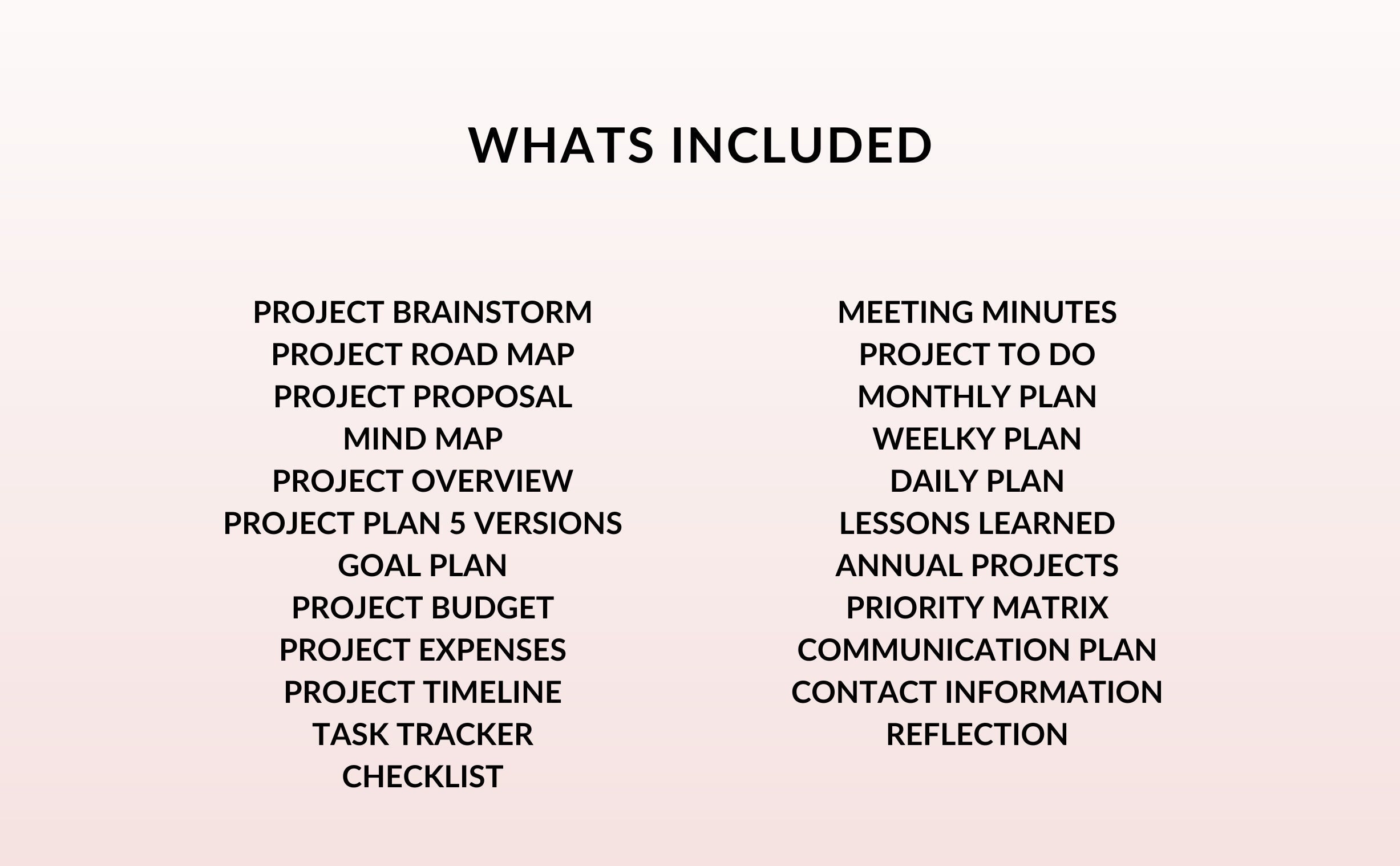 Printable Project Planner, Work Productivity, Goal Planner, Task ...