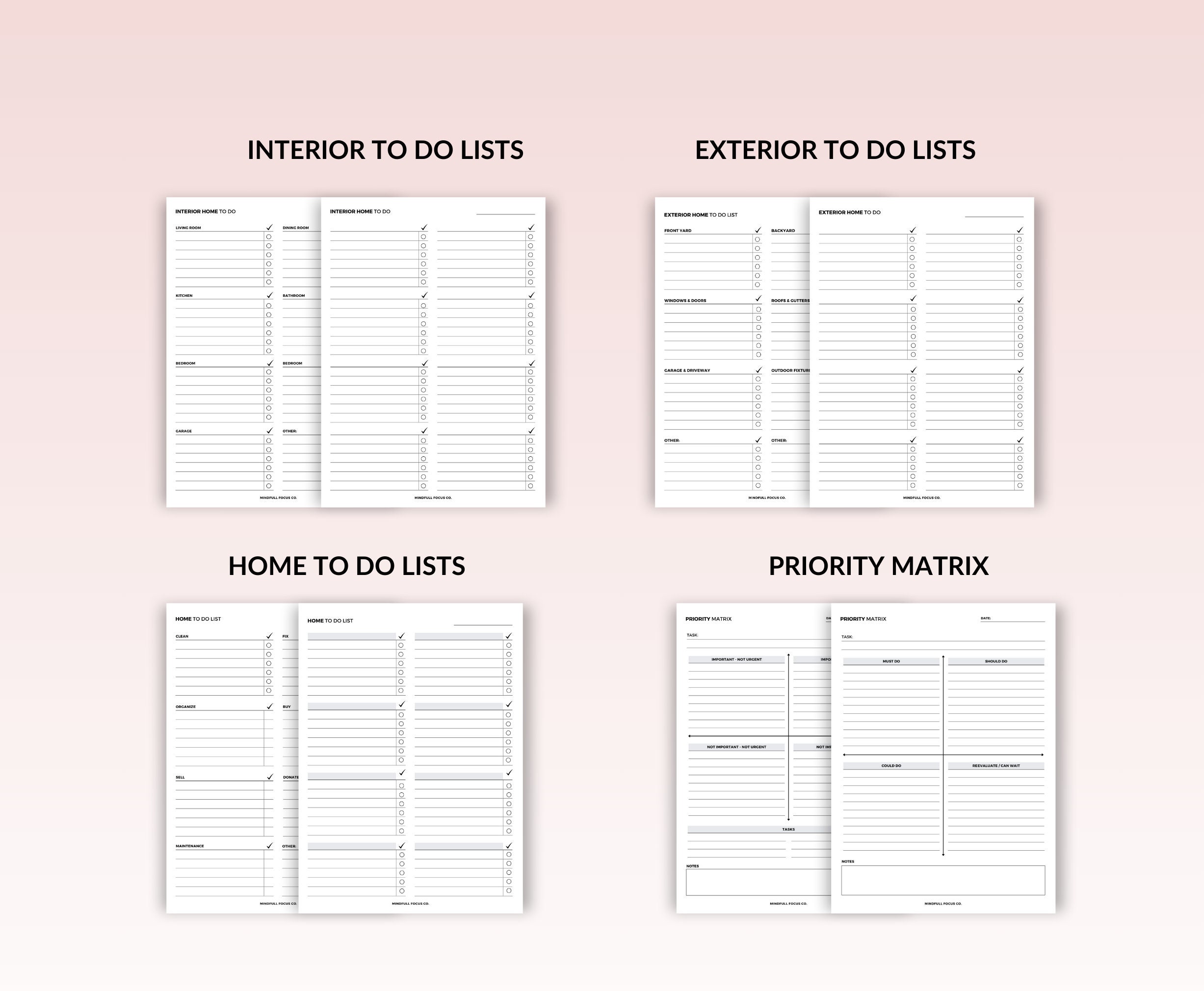 Printable To-do List Task Tracker, Daily To-do List, Work Planner ...