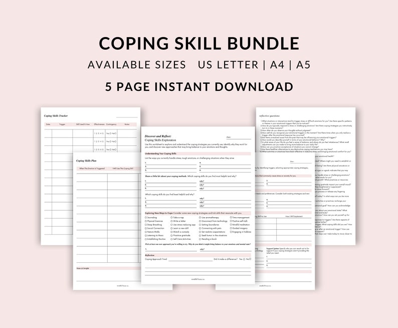 Coping Skills, Coping Skills Worksheets, Self Help, Therapy Tool ...