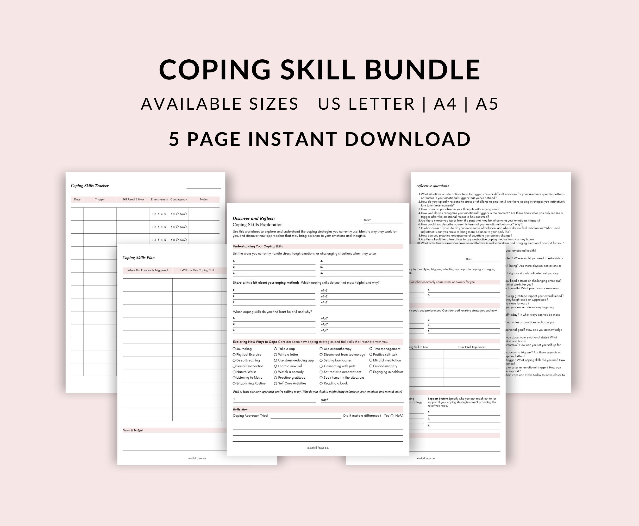 Coping Skills, Coping Skills Worksheets, Self Help, Therapy Tool ...