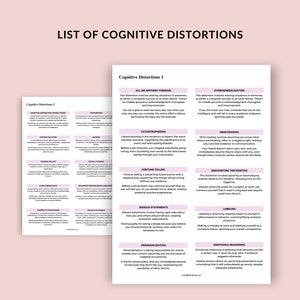 Thought Challenging Worksheet, CBT Worksheet, Therapy Tool, Cognitive ...