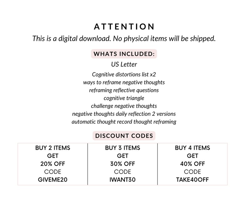 Thought Challenging Worksheet, CBT Worksheet, Therapy Tool, Cognitive ...