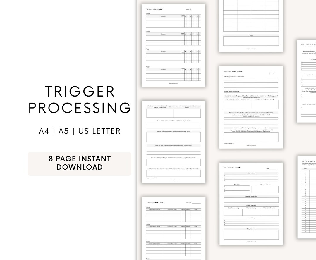 Trigger Processing, Trigger Tracker, Mental Health, Thought Processing ...