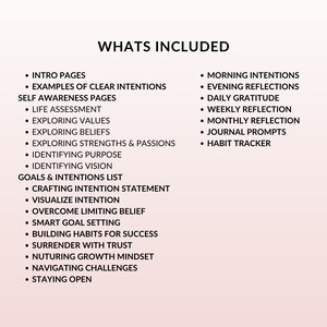 Intention Setting Journal, Printable Journal, Self Reflection Journal ...