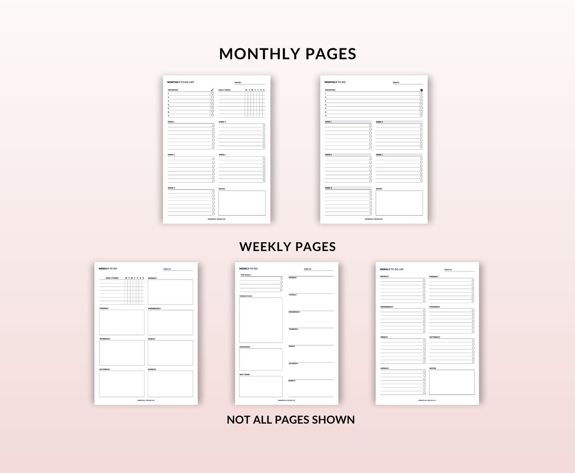 Printable To-do List Task Tracker, Daily To-do List, Work Planner ...