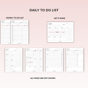 Printable to Do List, Task Tracker, Daily to Do, Work Planner, Grocery ...