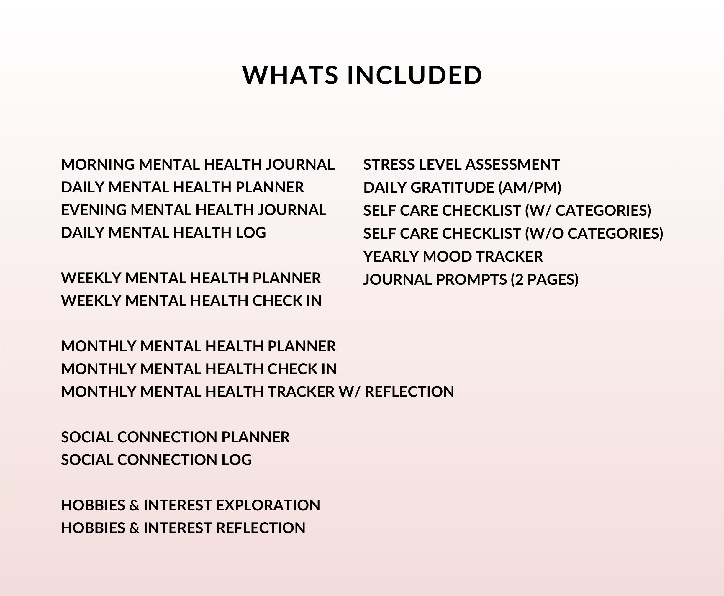Daily Mental Health Check in |printable Journal |daily Journal ...