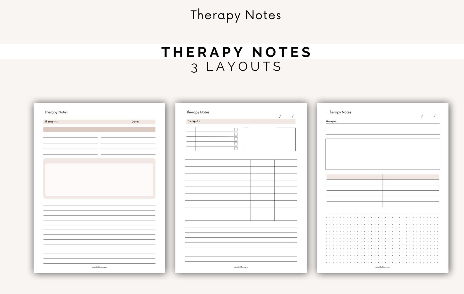 Therapy Notes, Therapy Session Log, Pre and Post Therapy Session Notes ...