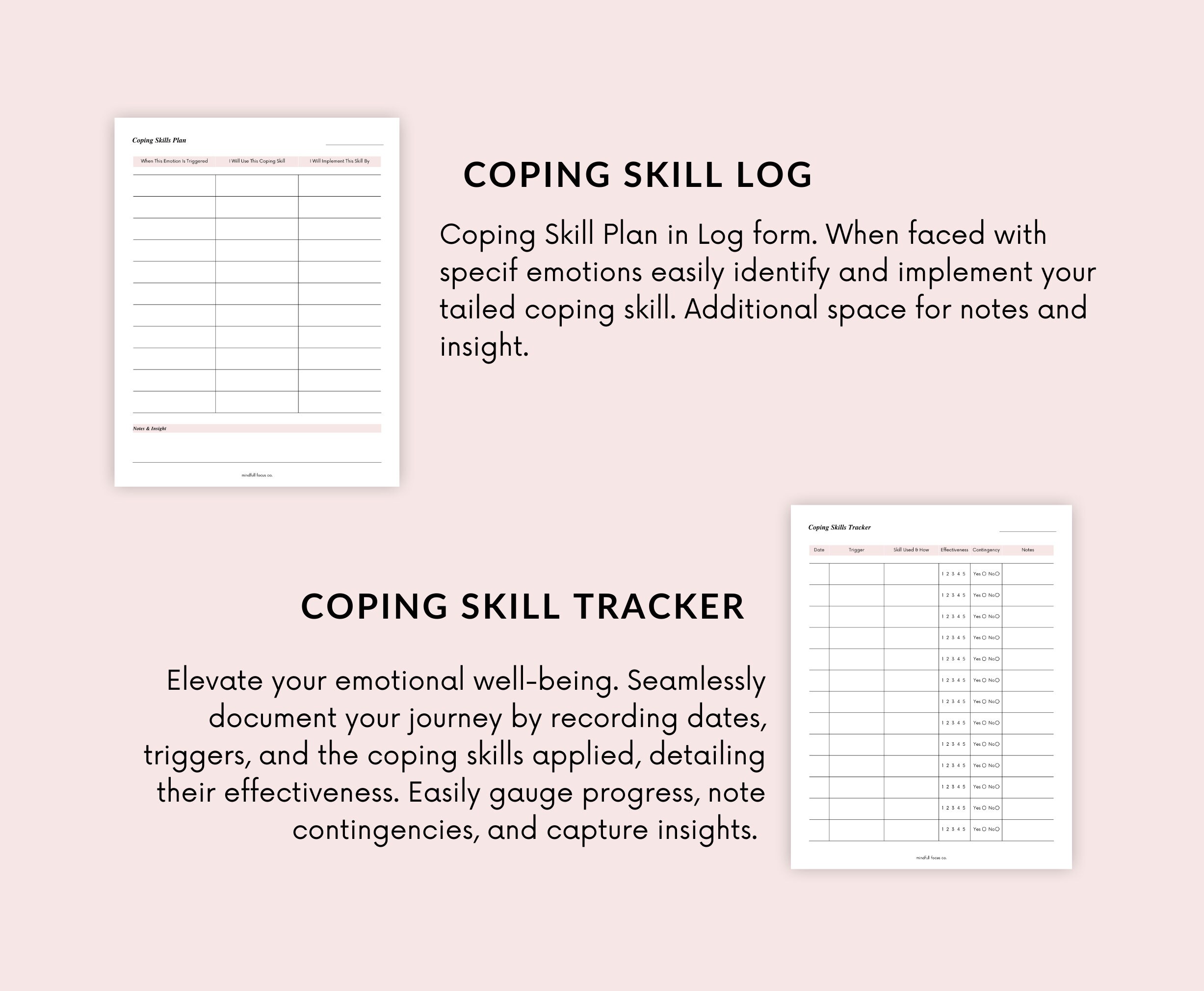 Coping Skills, Coping Skills Worksheets, Self Help, Therapy Tool ...