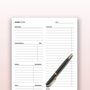 Printable To-do List Task Tracker, Daily To-do List, Work Planner ...