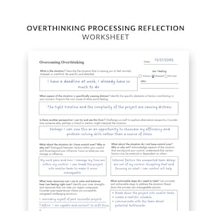 Overthinking Worksheets, Mental Health Worksheets, Self Help, Therapy ...