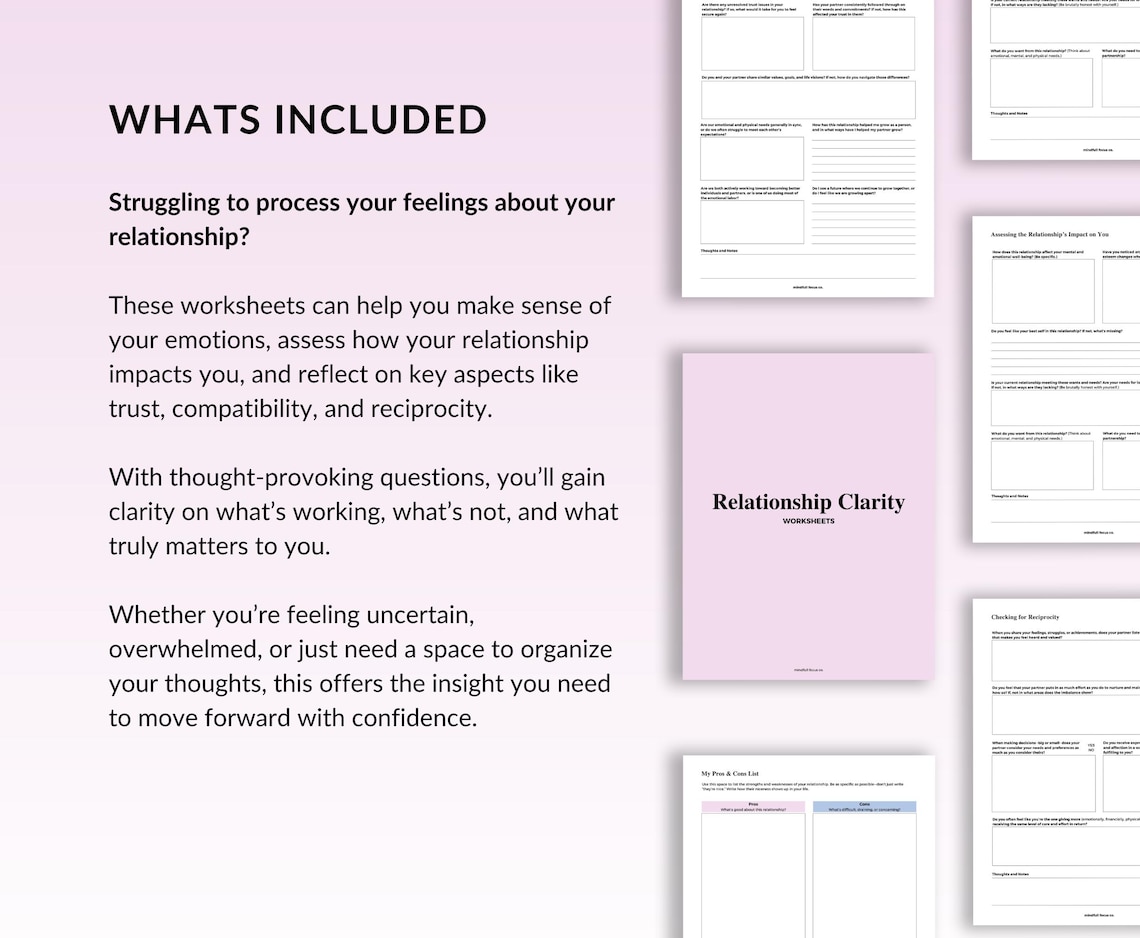 Relationship Processing, Relationship Journal, Couples, Self-reflection ...