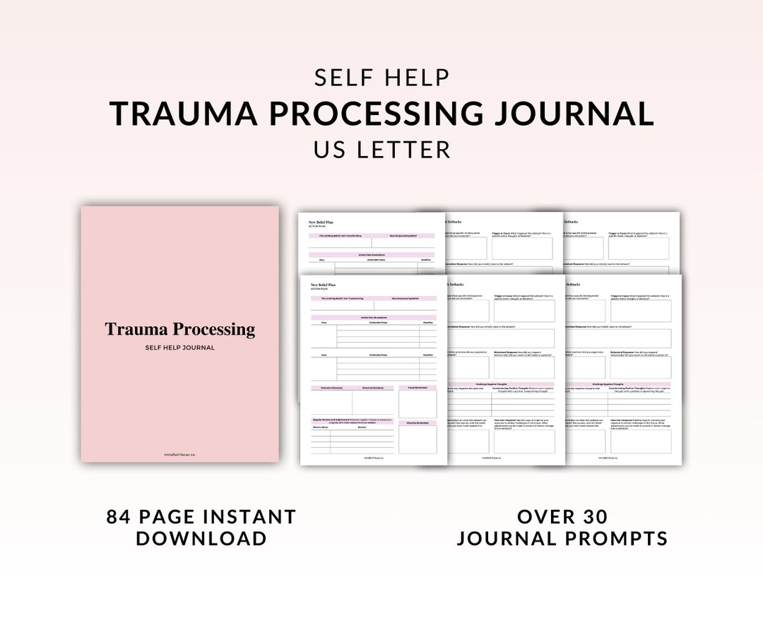 Trauma Processing Journal, Self-help Journal, Mental Health, Healing ...