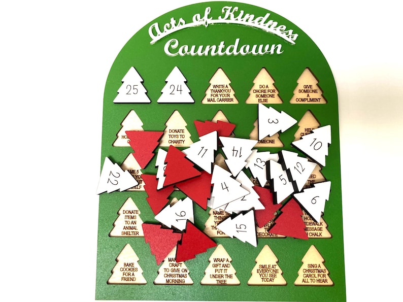 Personalized Acts of Kindness Christmas Countdown Calendar, Advent ...
