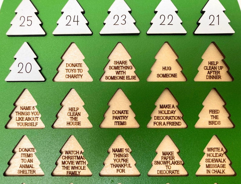 Personalized Acts of Kindness Christmas Countdown Calendar, Advent ...