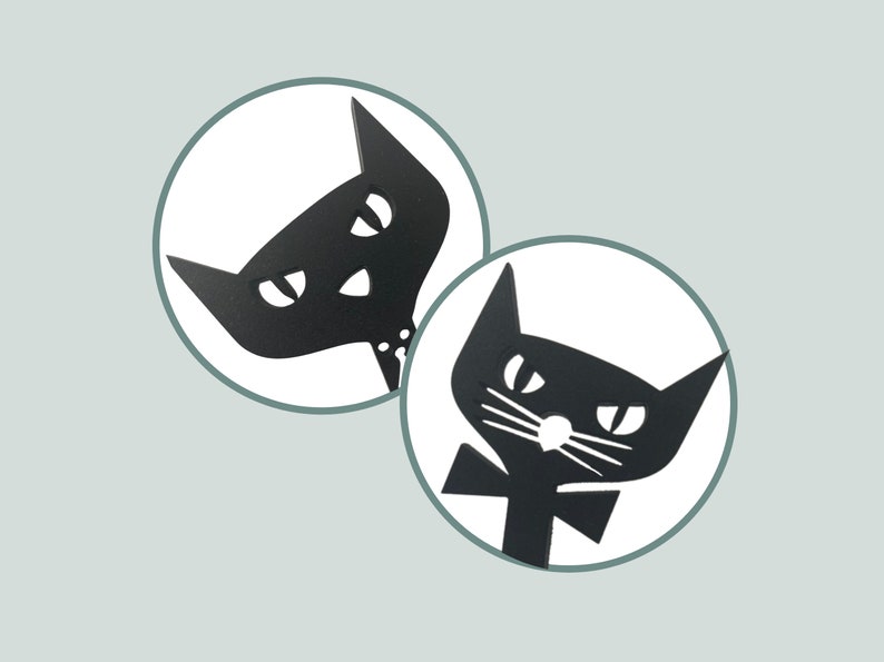 Mid-century Modern Atomic Cat Wall Art - Retro Charm - Etsy