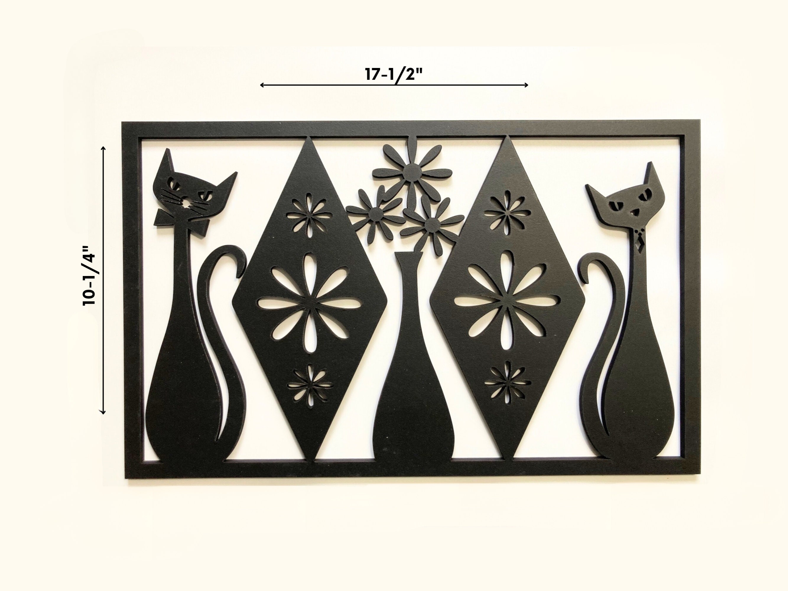 Mid-century Modern Atomic Cat Wall Art Retro Charm for Your Home - Etsy