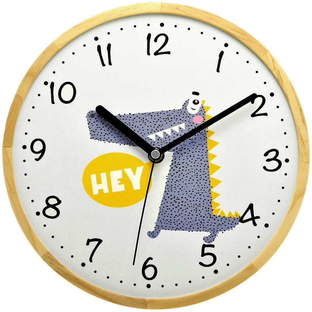 Holzwerk HEY KROKO Crocodile Children's Wooden Wall Clock, Silent ...