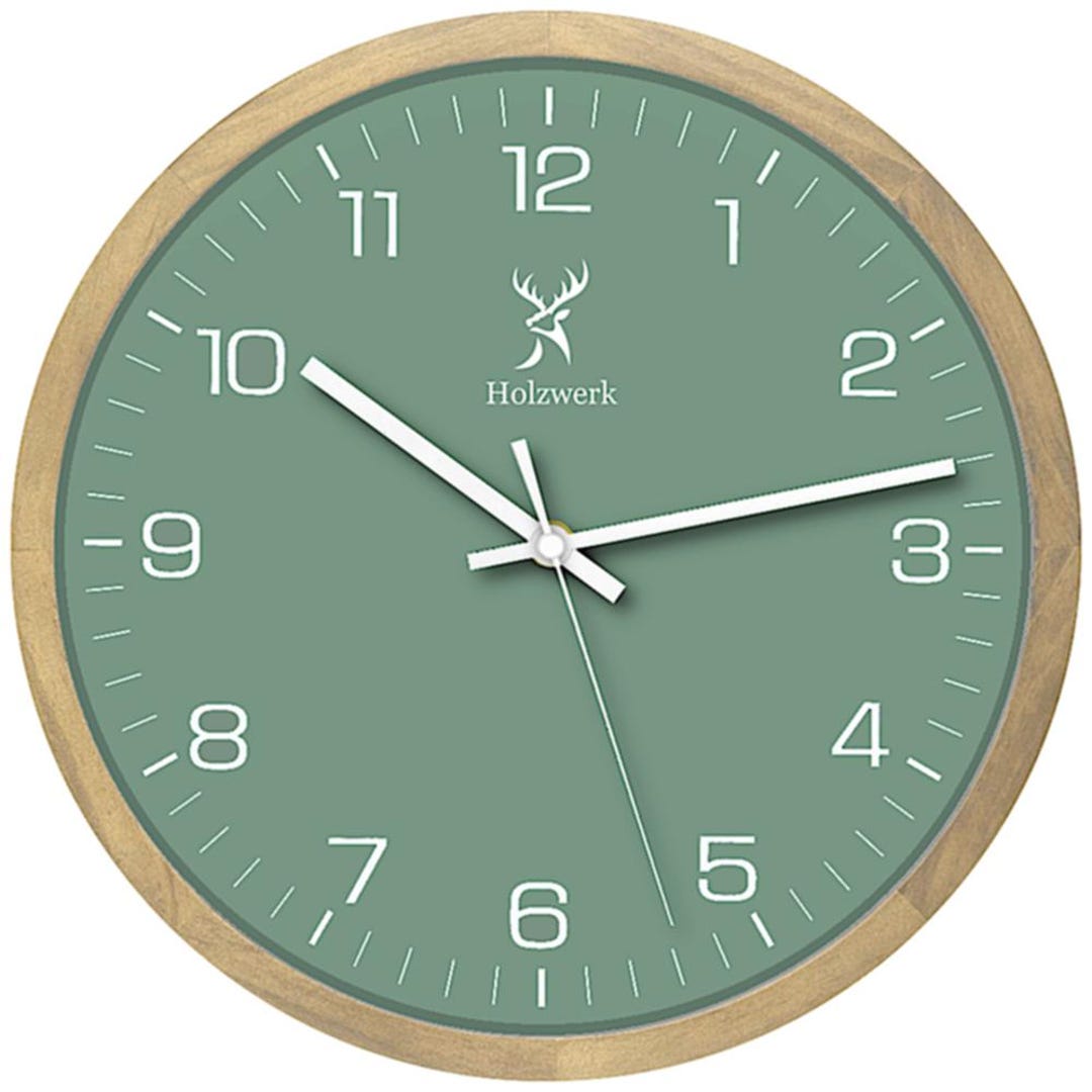 Holzwerk NAUMBERG Wooden Wall Clock, Modern 30 Cm Ø Designer Quartz ...