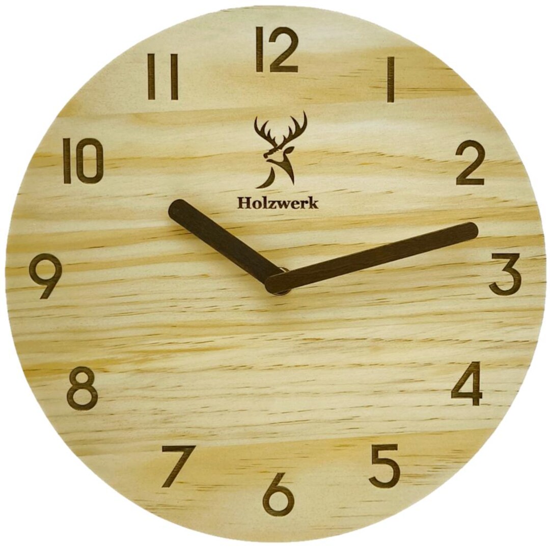 Holzwerk WEILBURG Wooden Wall Clock, Modern 25 Cm Ø Designer Quartz ...