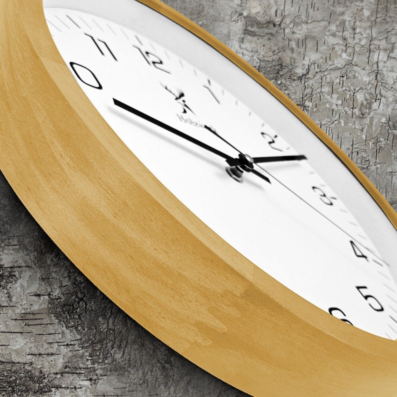 Holzwerk WOLFBURG Wooden Wall Clock, Modern 30 Cm Ø Designer Quartz ...