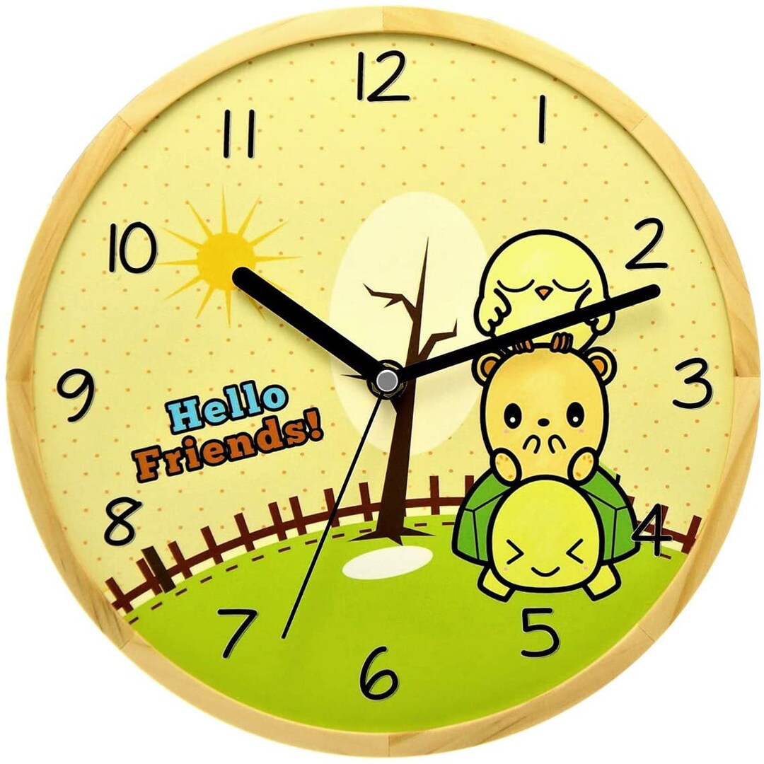 Holzwerk HELLO FRIENDS Animals Children's Wall Clock Made - Etsy