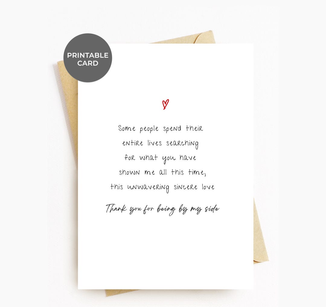 Printable Love Message Card, Meaning of Love, Minimal Romantic ...