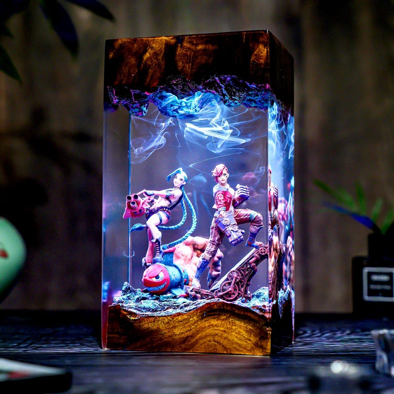 Table Lamp With Figures - Etsy