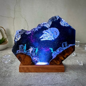 Aliens and Astronauts Resin Lamp, Universe Lamp, Galaxy Night Light ...