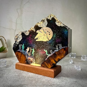 Aliens and Astronauts Resin Lamp, Universe Lamp, Galaxy Night Light ...
