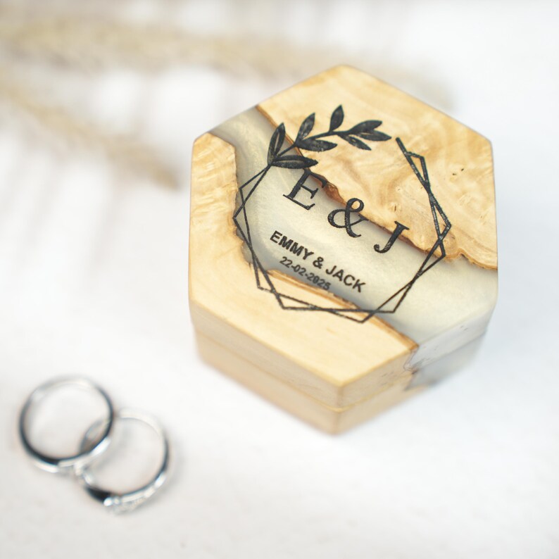 Custom Wood and Resin Ring Box: Personalized Engagement Keepsake - Etsy