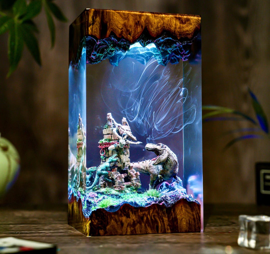 T-rex Dinosaur Lamp, Customer Night Light, Handmade Dinosaur, Video ...