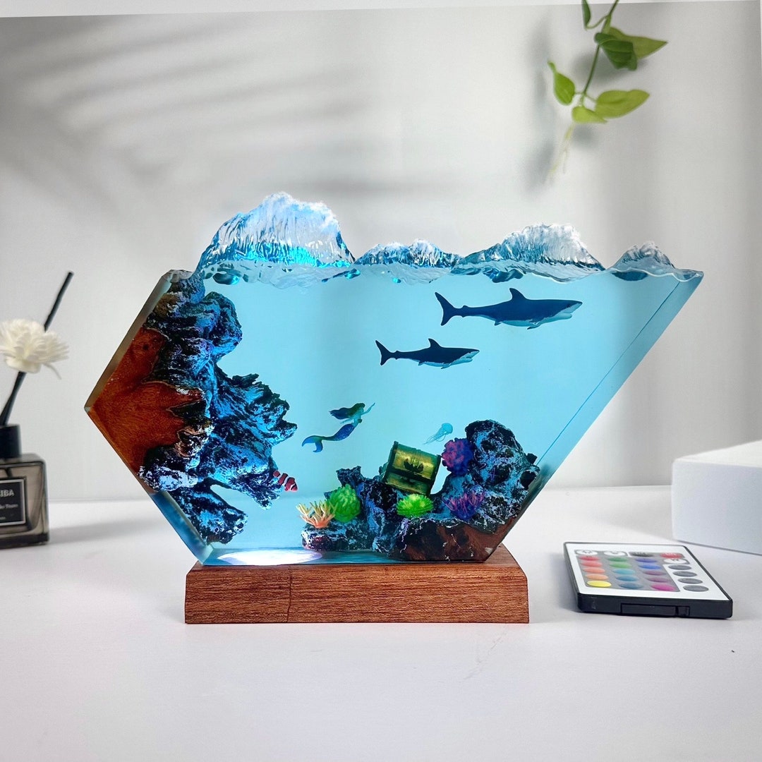 Daddy/mother Shark and Baby Shark Light Night, Mermaid Looking for ...