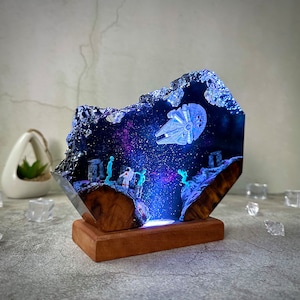 Aliens and Astronauts Resin Lamp, Universe Lamp, Galaxy Night Light ...