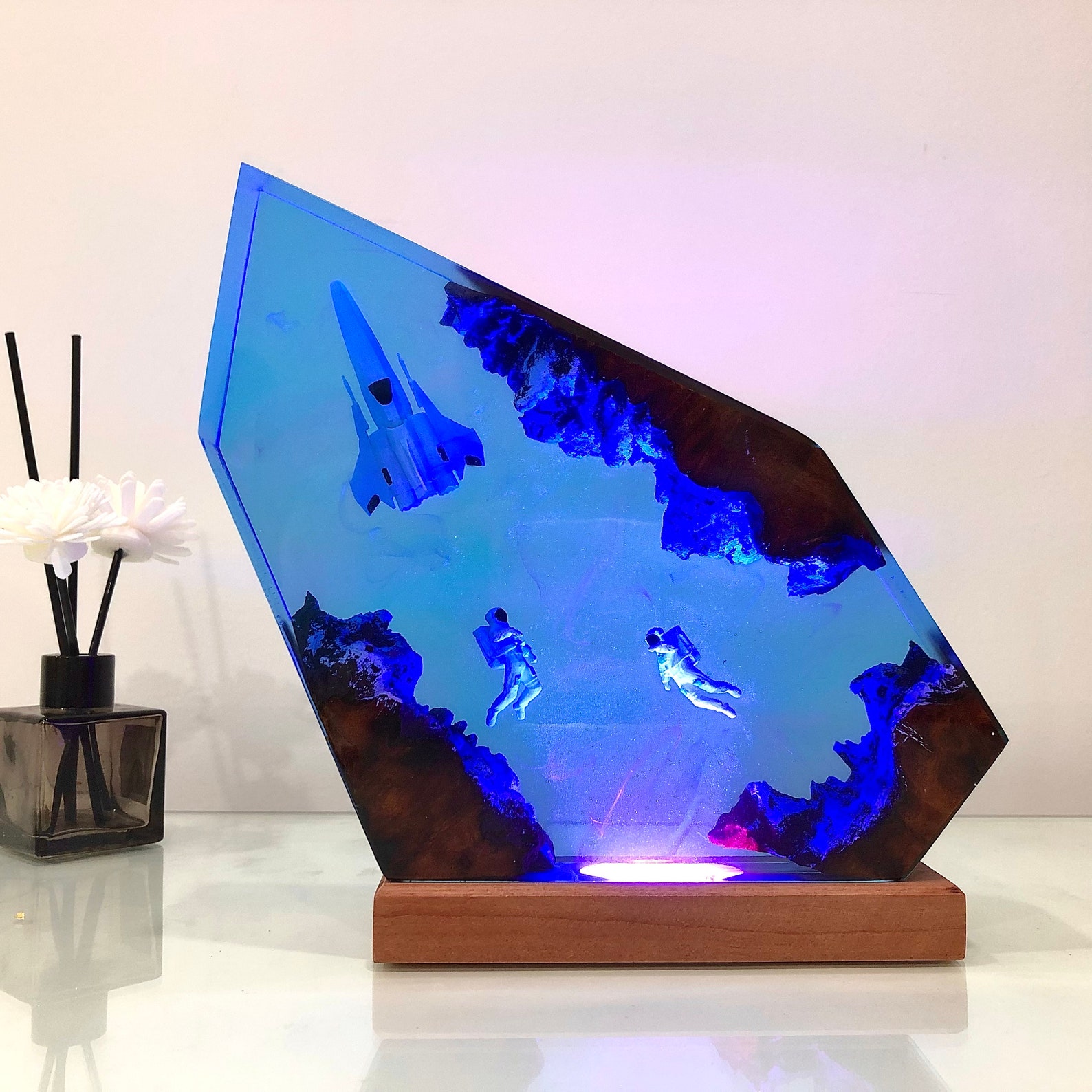 Personalised Spaceship Night Lamp Couple Astronauts Rocket - Etsy