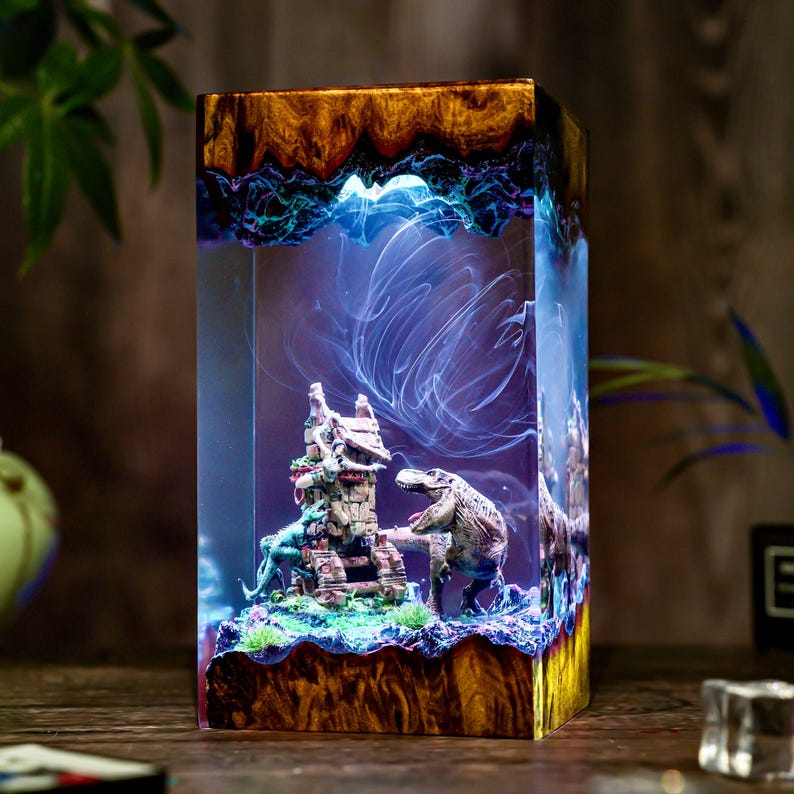 T-rex Dinosaur Lamp, Customer Night Light, Handmade Dinosaur, Video ...