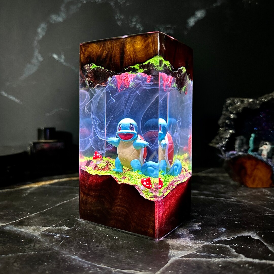 SQUIRTLE POKEMON Nachtlicht Custom Pokemon Epoxy Lampe, Resin ...