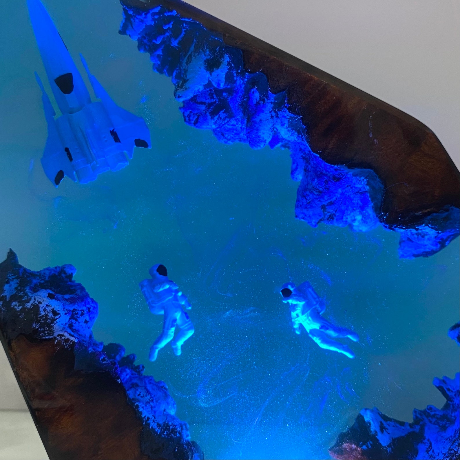 Personalised Spaceship Night Lamp Couple Astronauts Rocket - Etsy