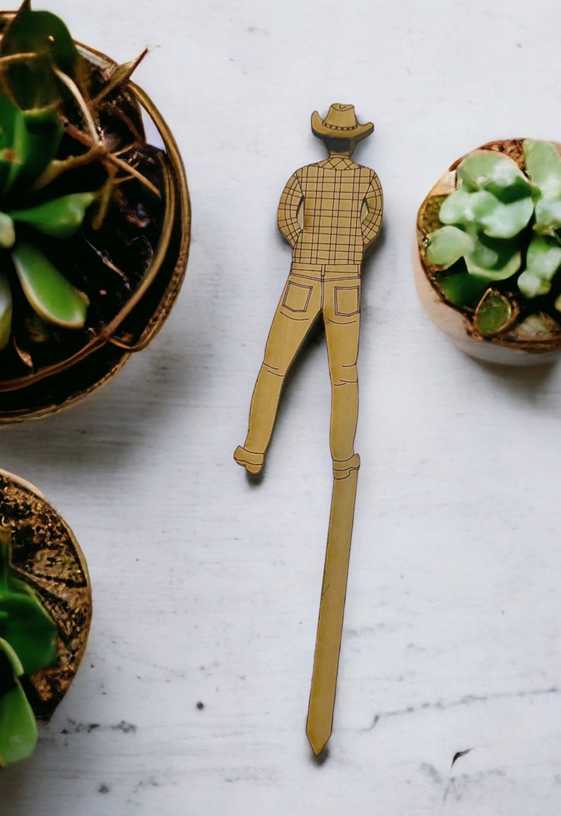 Cowboy Peeing Plant Stake/funny Plant Stake/gift Idea for Her/mother’s ...