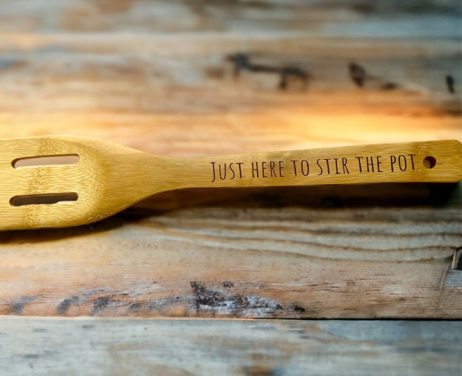 Engraved Spatula/just Here to Stir the Pot /funny Spatula/gift Ideas ...