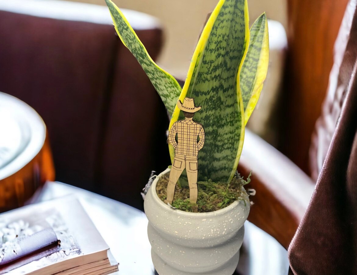 Cowboy Peeing Plant Stake/funny Plant Stake/gift Idea for Her/mother’s ...