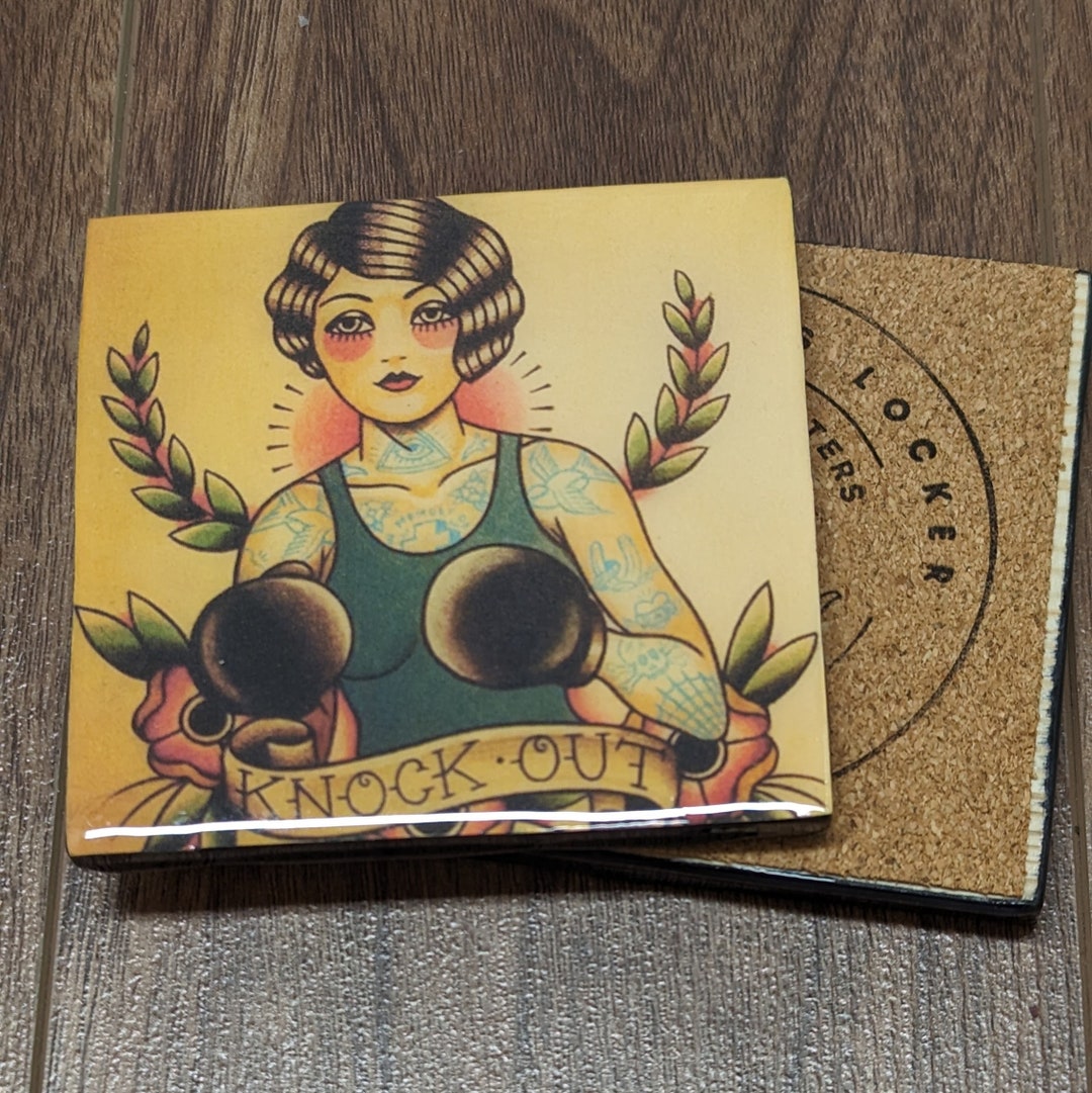 Tattoo Art, Pulp Art Coasters, Pop Art Coasters, Retro Coasters - Etsy