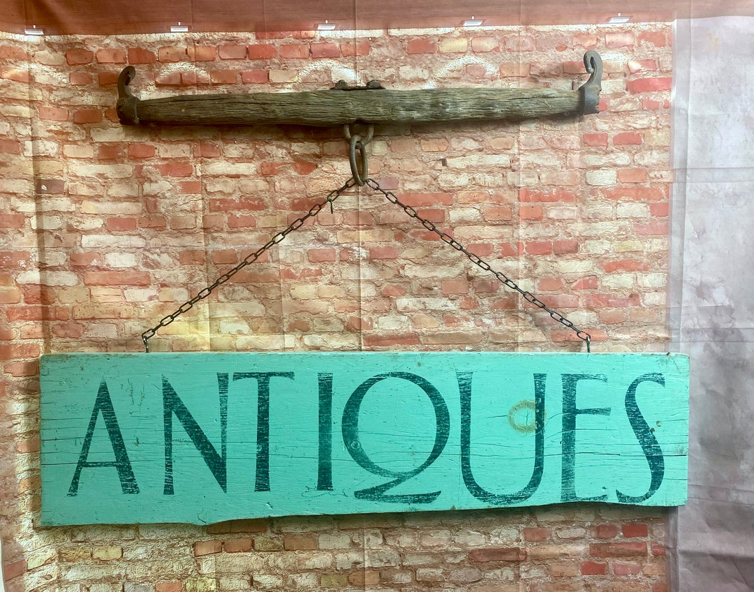 Handmade antique Sign Hanging From a Vintage Tree/yoke, Primitive ...