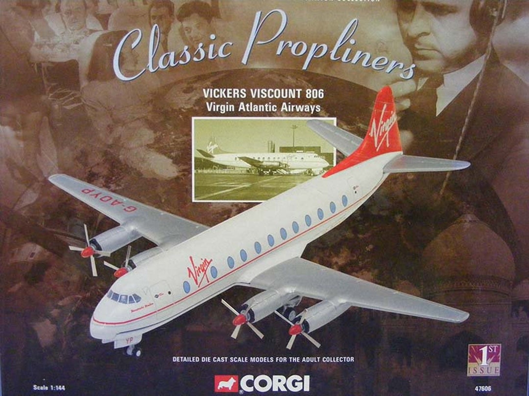 Vickers Viscount 806 Airplane - VIRGIN ATLANTIC Airways by Corgi 1:144 ...