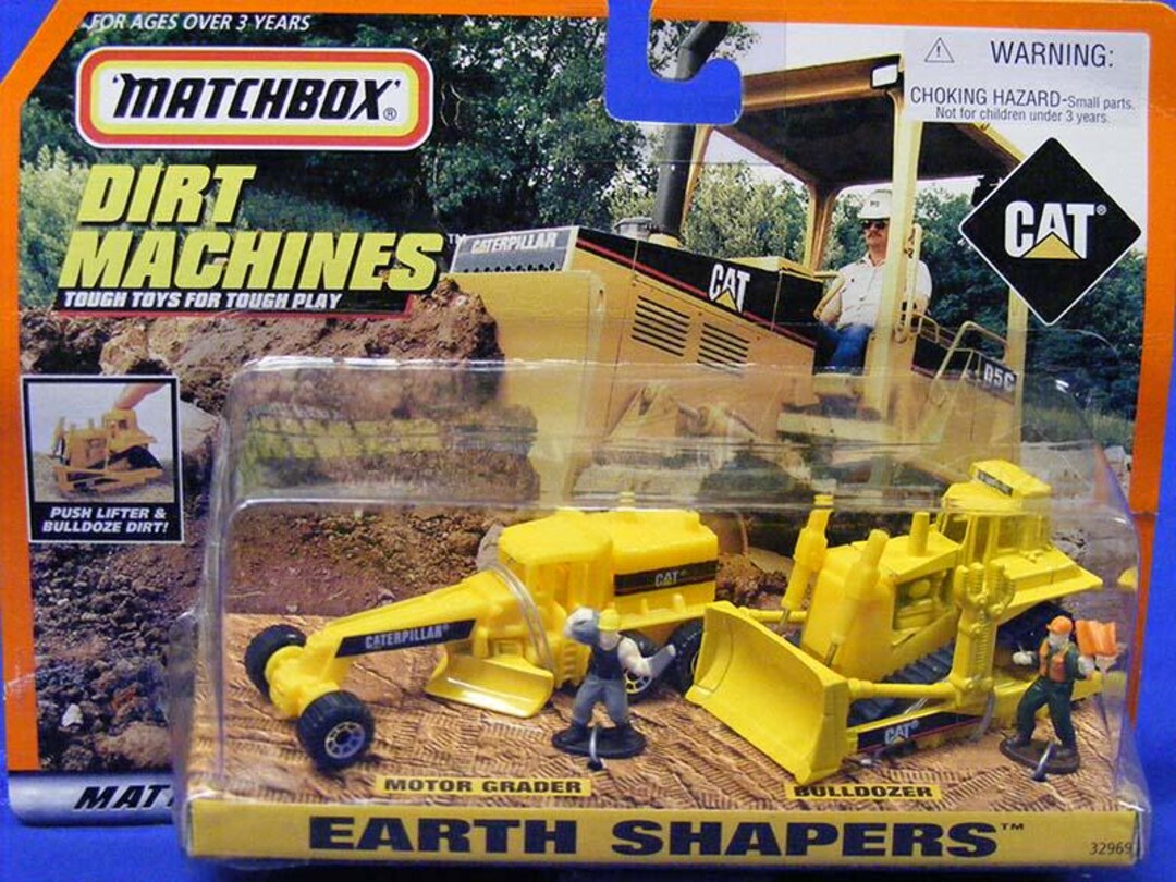 Matchbox -dirt Machines - Earth Shapers With Motor Grader & Bulldozer ...