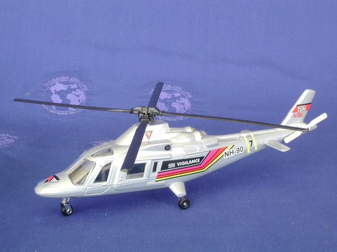 AGUSTA Helicopter Silver/black - Joal Diecast - Etsy
